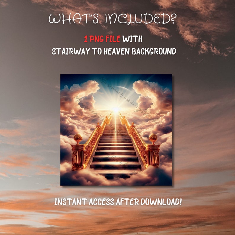 Heaven Background PNG Memorial Background Stairs to Heaven Memorial ...