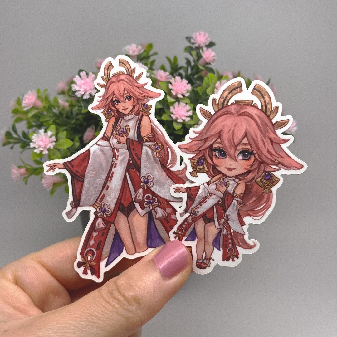 Yae Miko Genshin Impact Sticker Videogame Fanart - Etsy