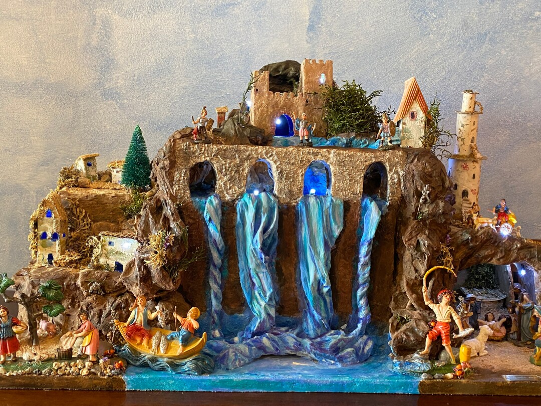 Nativity Scene With Bridges and Waterfalls - Etsy