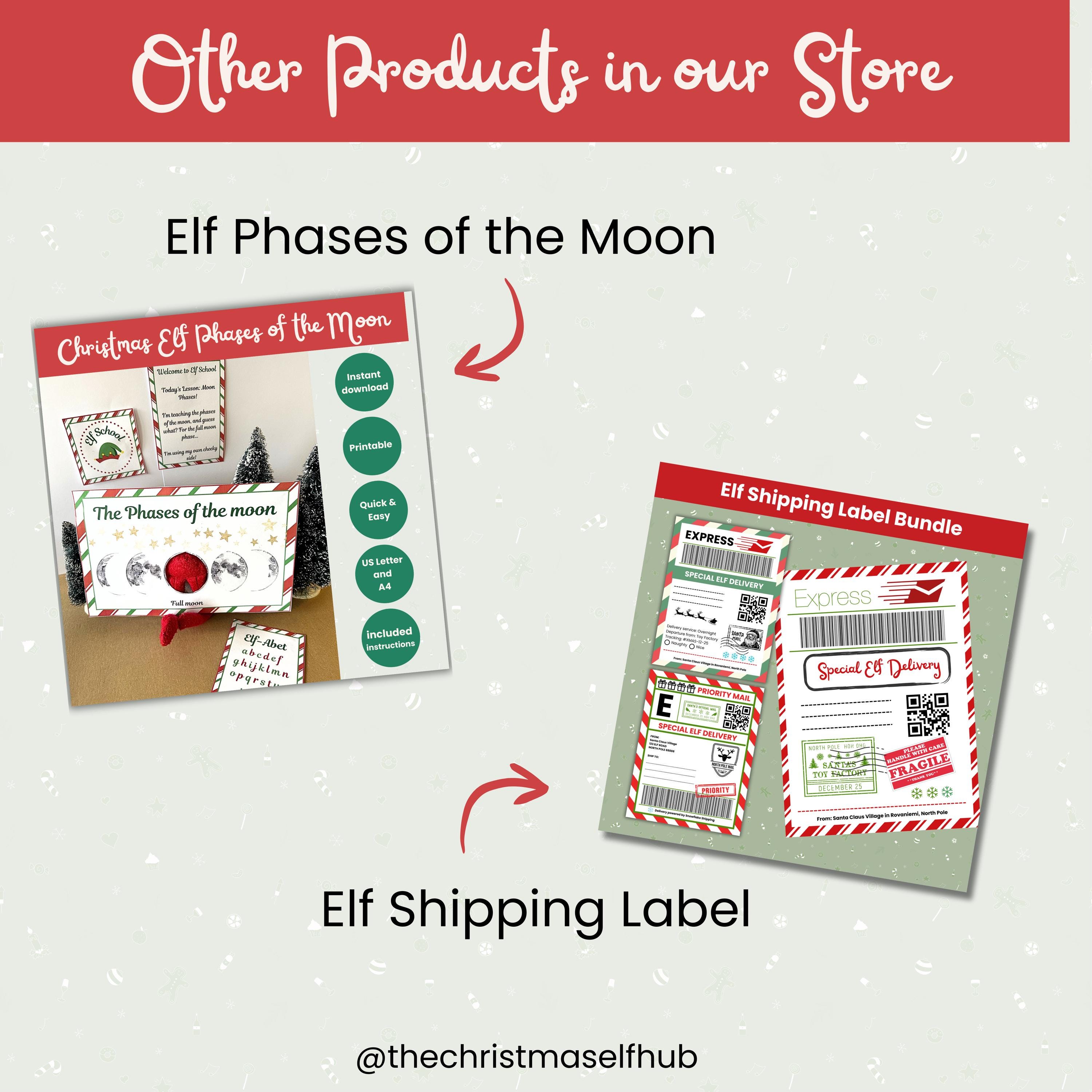 Printable Elf Game, Christmas Elf Hopscotch, Printable Elf Kit, Elf ...