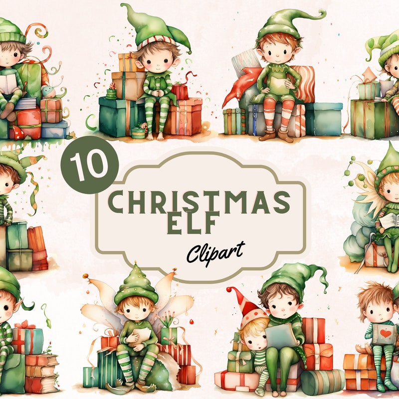 Elf Clipart - Etsy