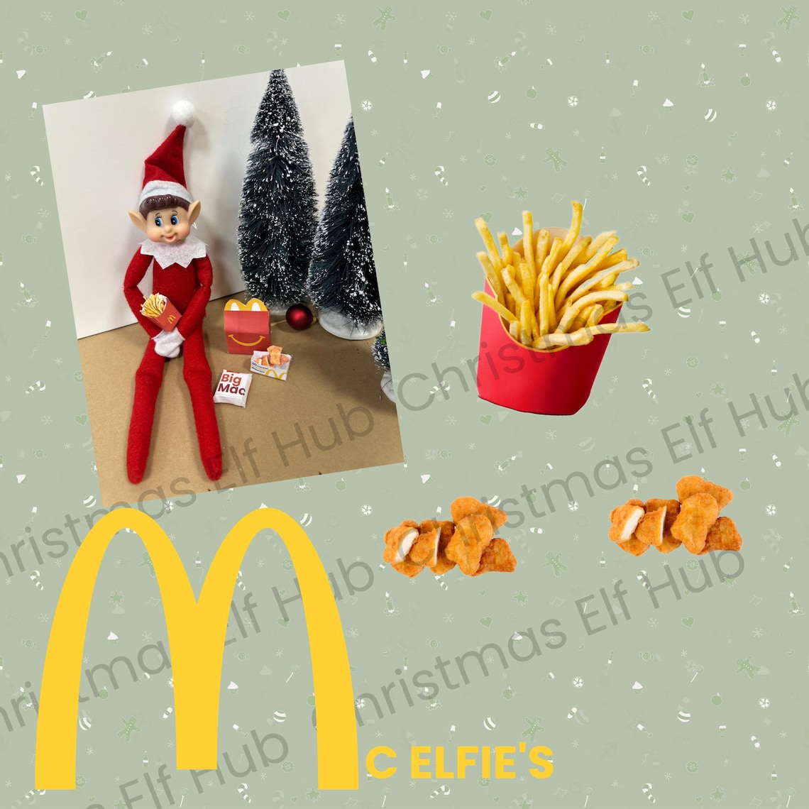Elf Props, Christmas Elf Idea, Take Away Food, Mini Mcdonalds Menu ...