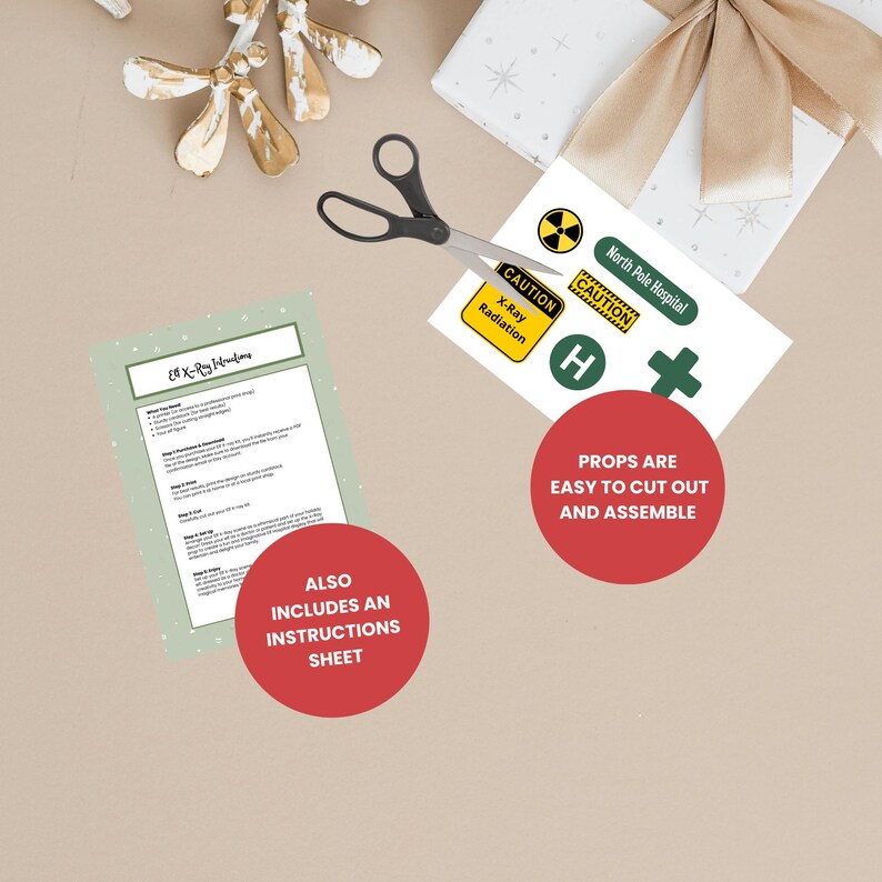 Printable Elf X-ray Props, Christmas Elf Doctor Scene, Elf Arrival ...
