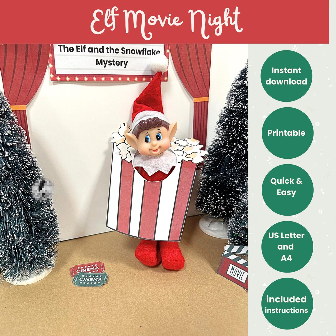 Elf Movie Night Props, Elf Film Night Scene, Christmas Elf Movie ...