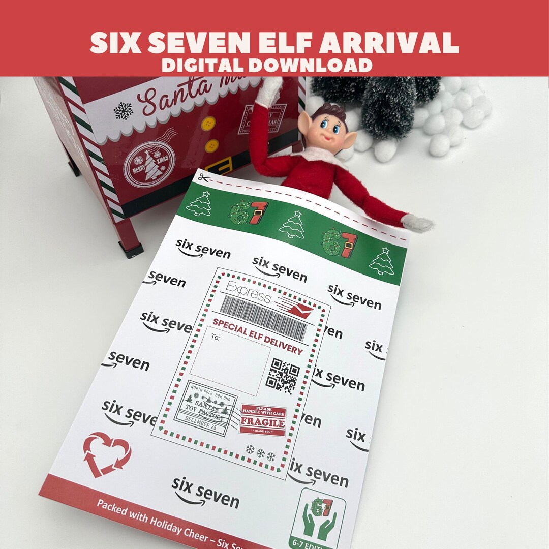 6-7 Six Seven Elf Arrival Envelope, 67 Edition Printable, Santa Mail ...