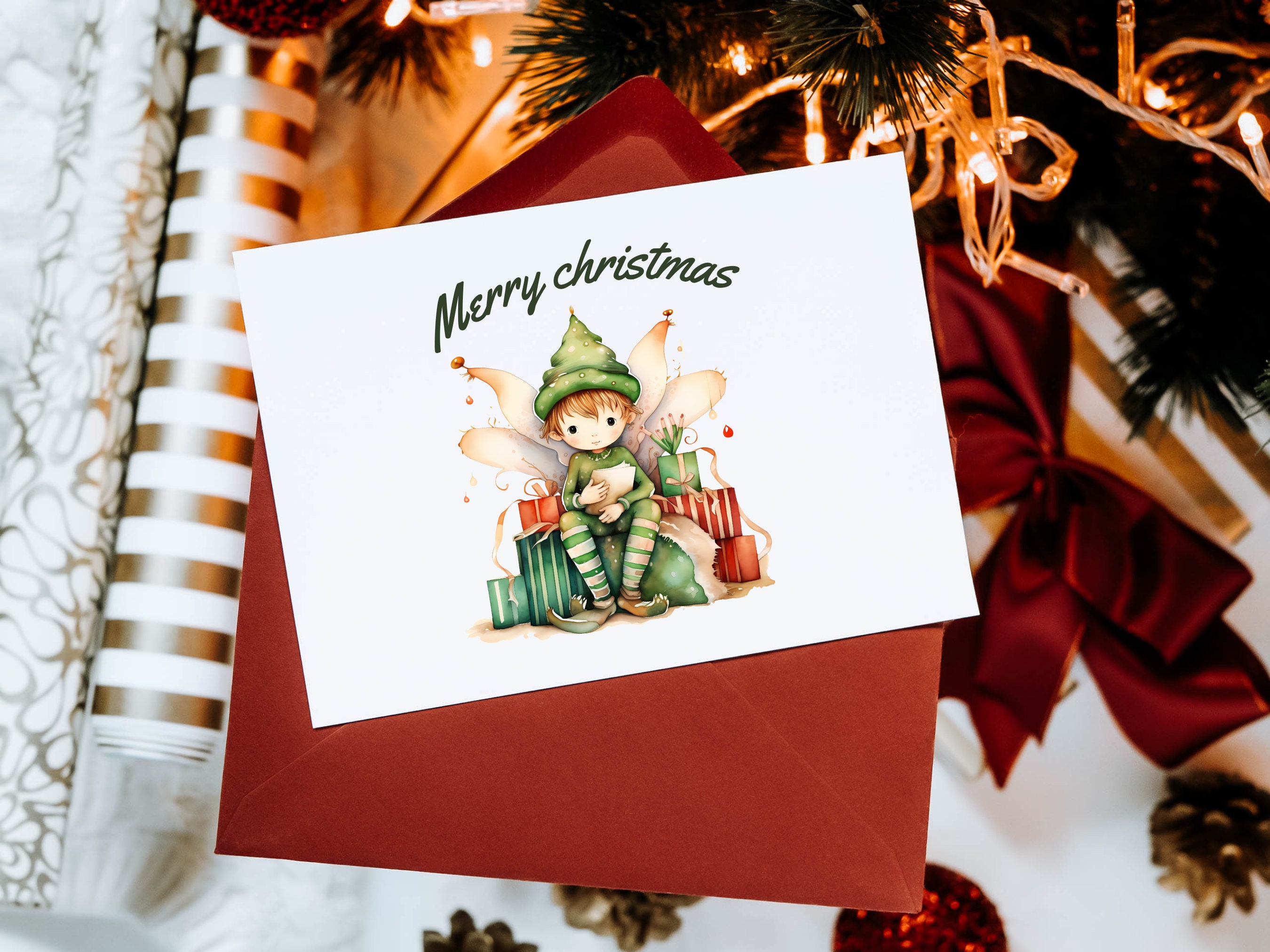 Christmas Elf PNG Clipart Watercolor Christmas Elves Clipart Bundle ...