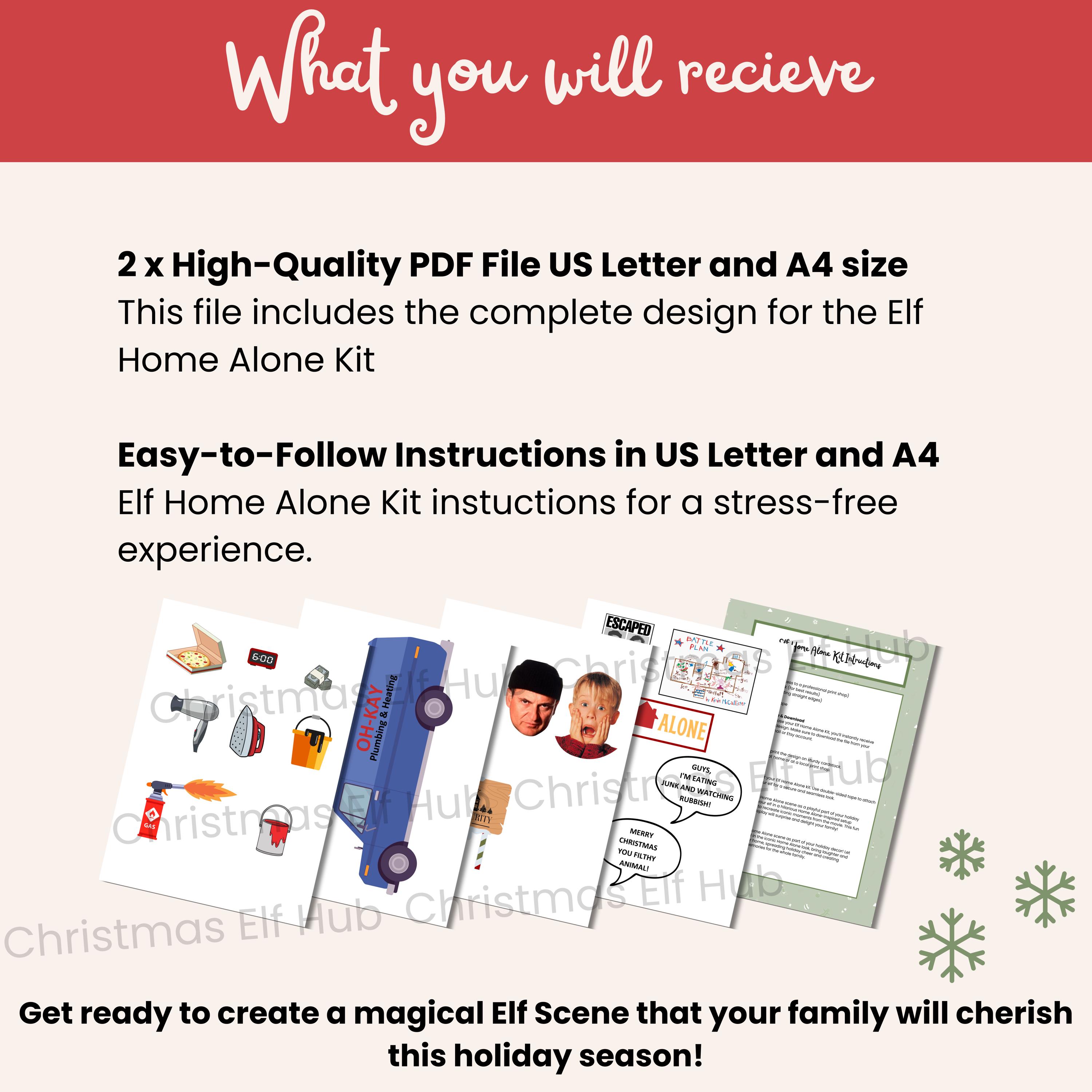 Home Alone Elf Printable, Home Alone Christmas Elf Props, Printable Elf ...