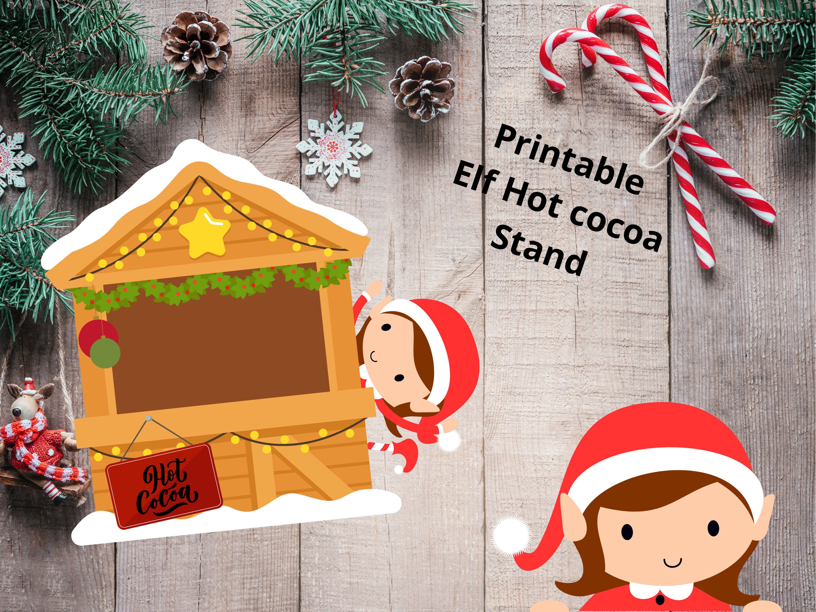 Christmas Elf Printable, Elf Hot Chocolate Stand, Elf Idea, Printable ...