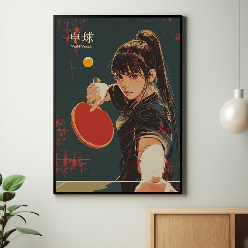 Table Tennis Anime Poster | Ping Pong Manga Style Illustration ...