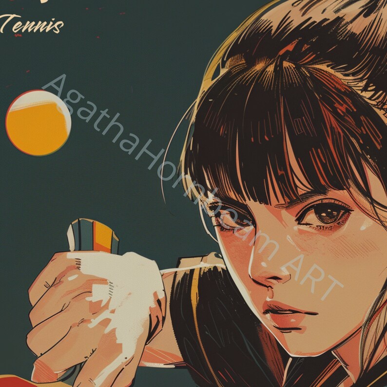Table Tennis Anime Poster | Ping Pong Manga Style Illustration ...