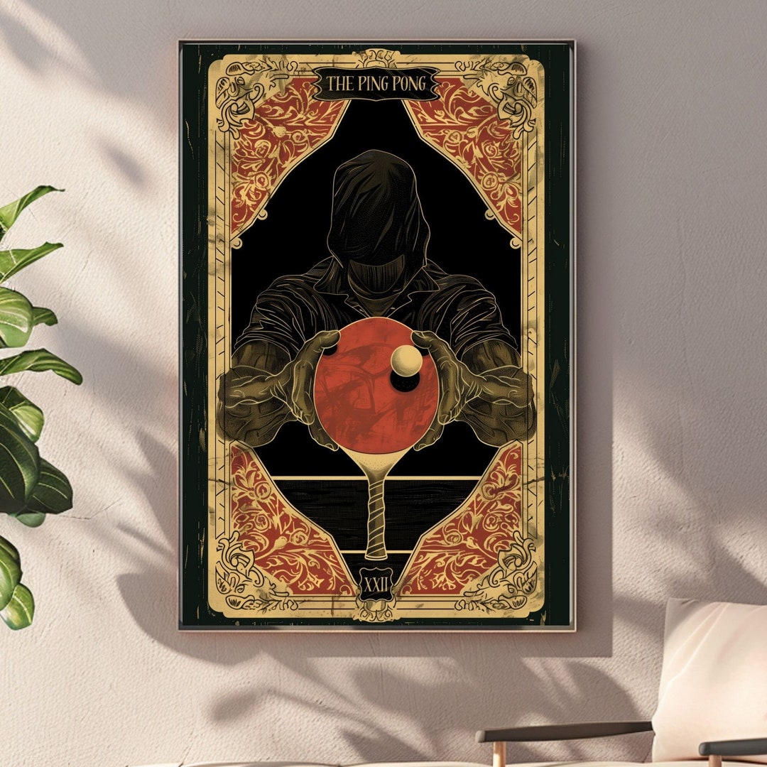 The PING PONG XXII Tarot Card Poster | Table Tennis Wall Art ...