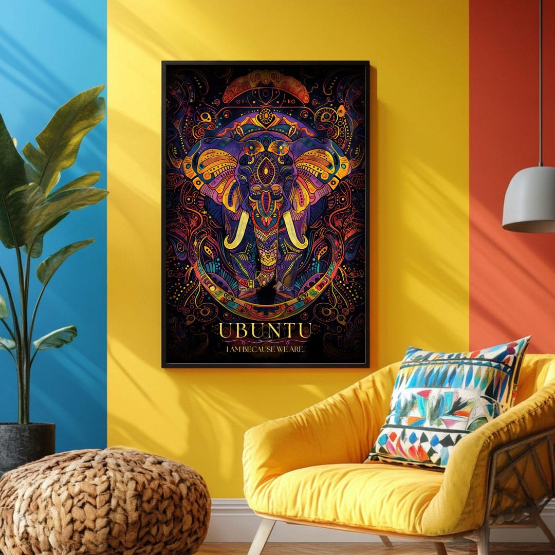 Ubuntu Wall Art | African Printable Poster | Colorful Elephant | 300 ...