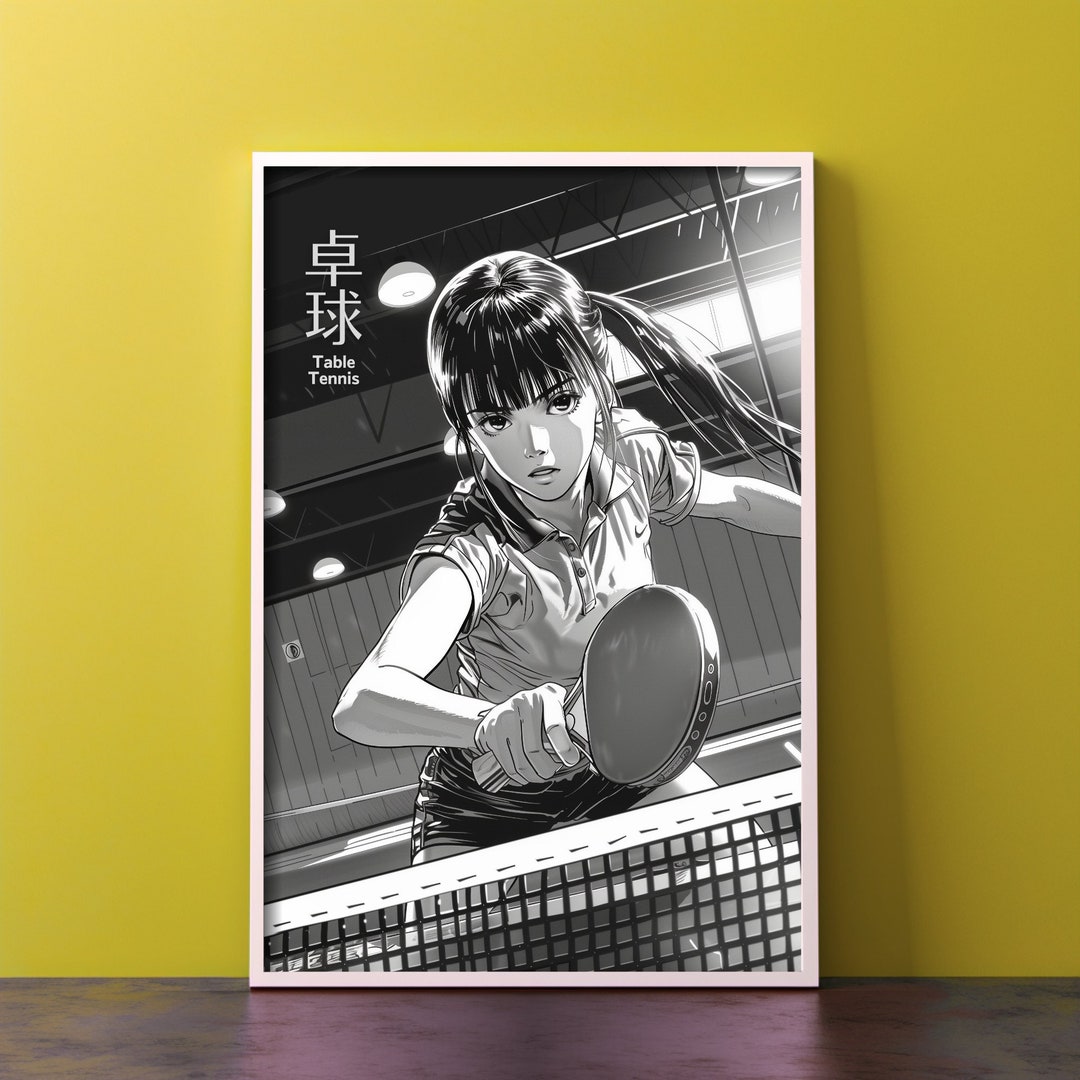 Table Tennis Anime Poster | Ping Pong Manga Style Illustration ...