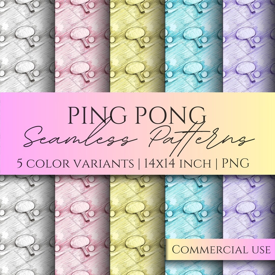 Ping Pong Seamless Pastel Patterns | Table Tennis Printable Paper ...
