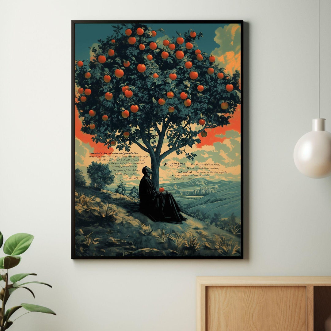 Isaac Newton - Law of Universal Gravitation | Educational Poster ...