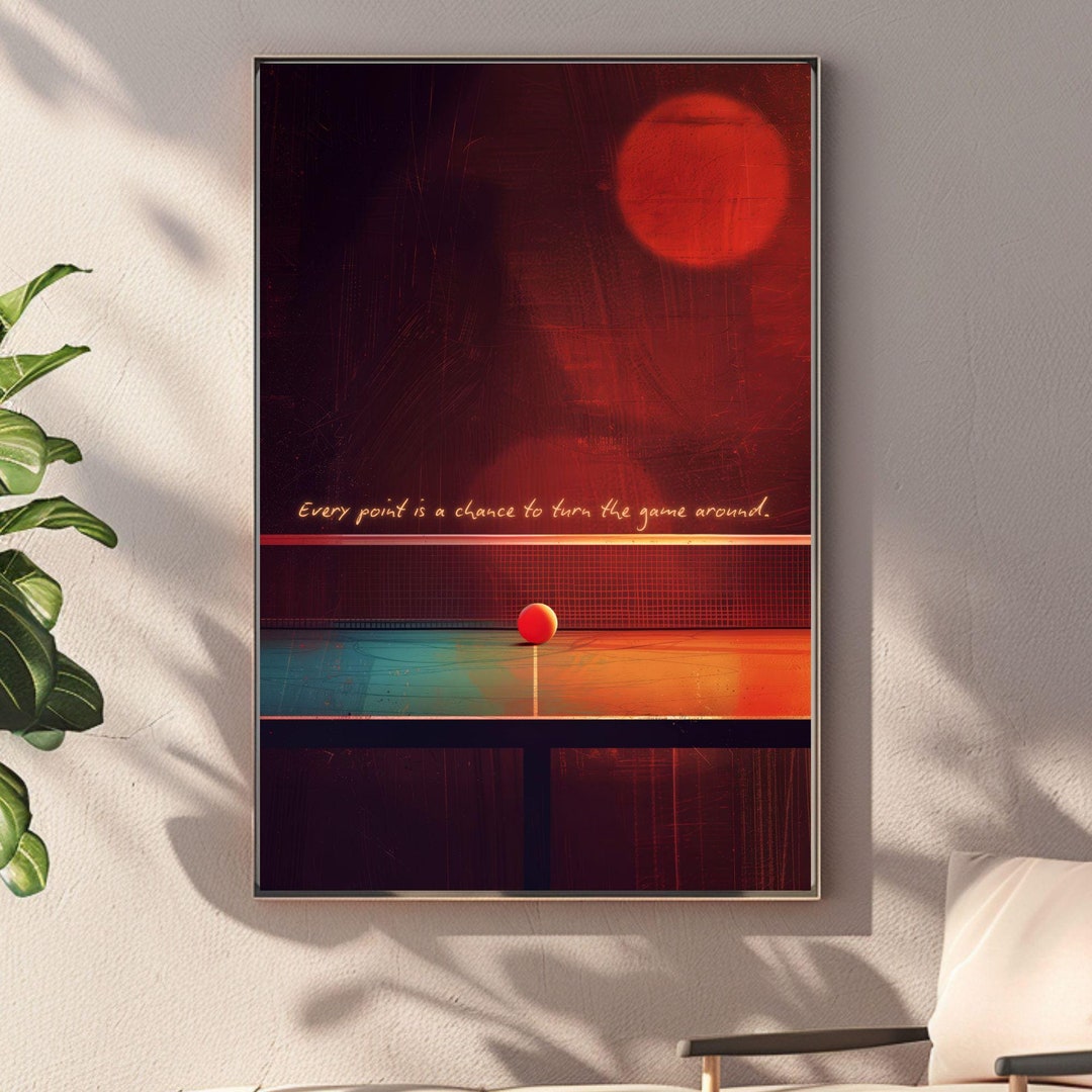 Inspiring Vibrant Table Tennis Poster | Ping Pong Illustration ...