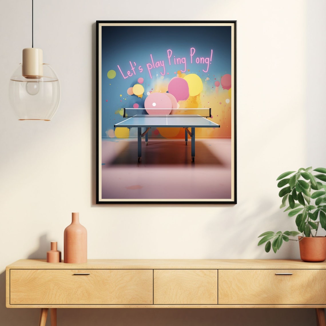 Let's Play Ping Pong! - Table Tennis Colorful Pastel Cute Motivational ...