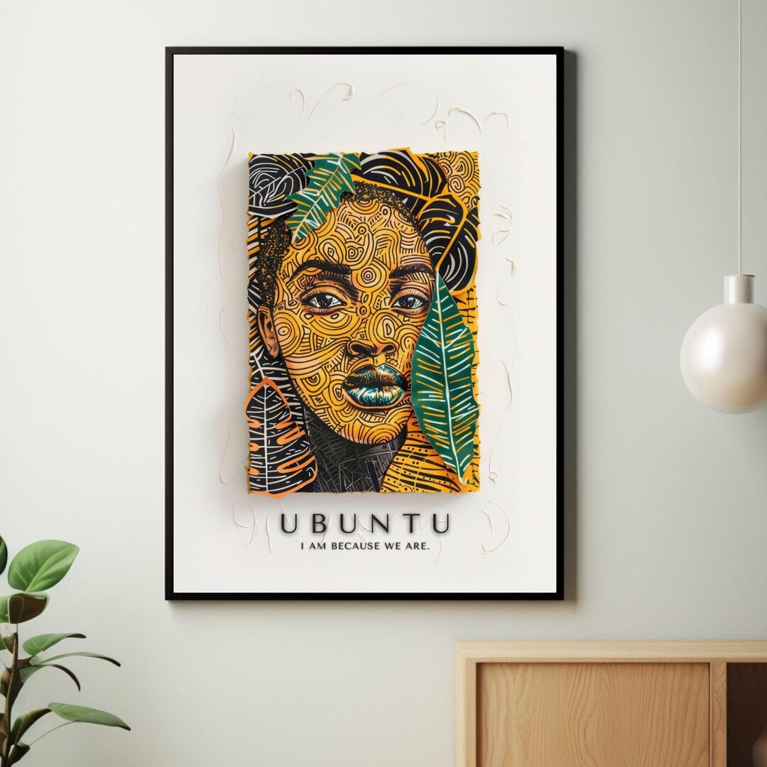 Ubuntu Beautiful African Woman Portrait Poster | Unity Celebration | I ...