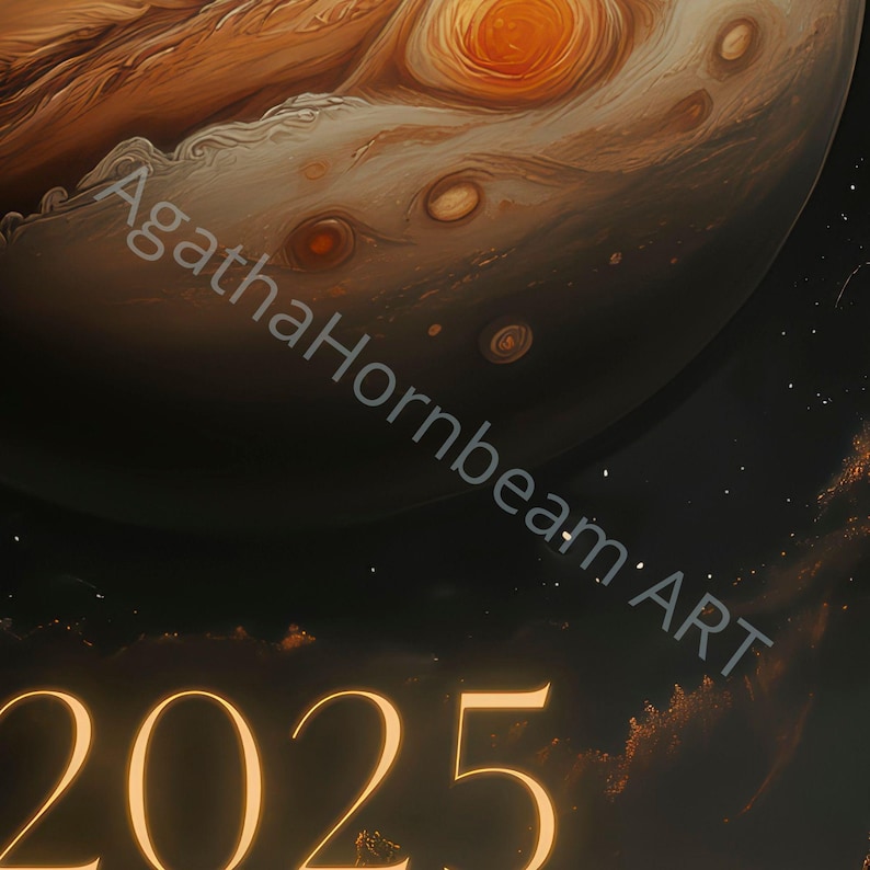 JUPITER Transit Calendar 2025 | Enchanting Astrological Poster | 300 ...
