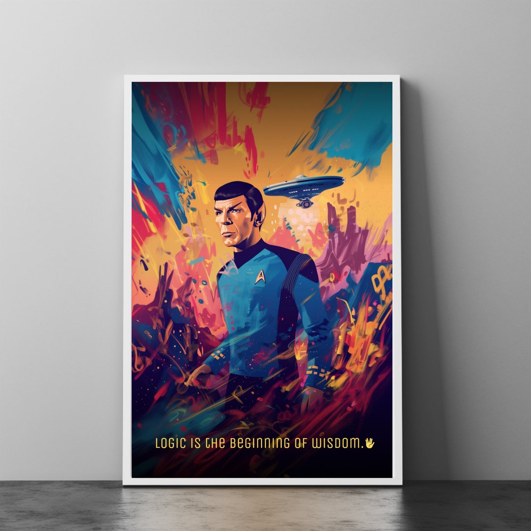 Logic is the Beginning of Wisdom Science Fiction Poster Retrofuturism ...