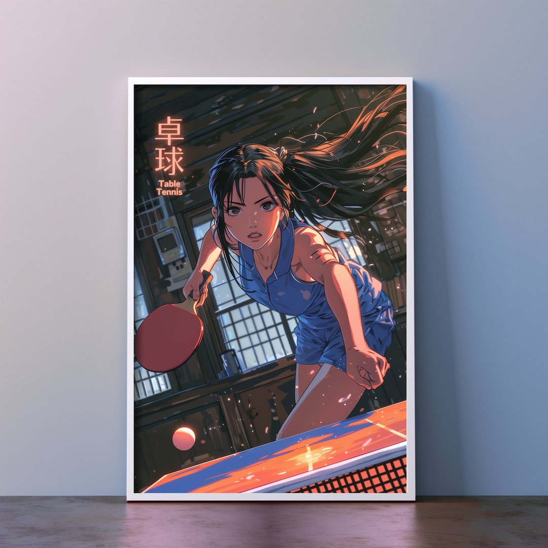 Table Tennis Anime Poster | Ping Pong Manga Style Illustration ...