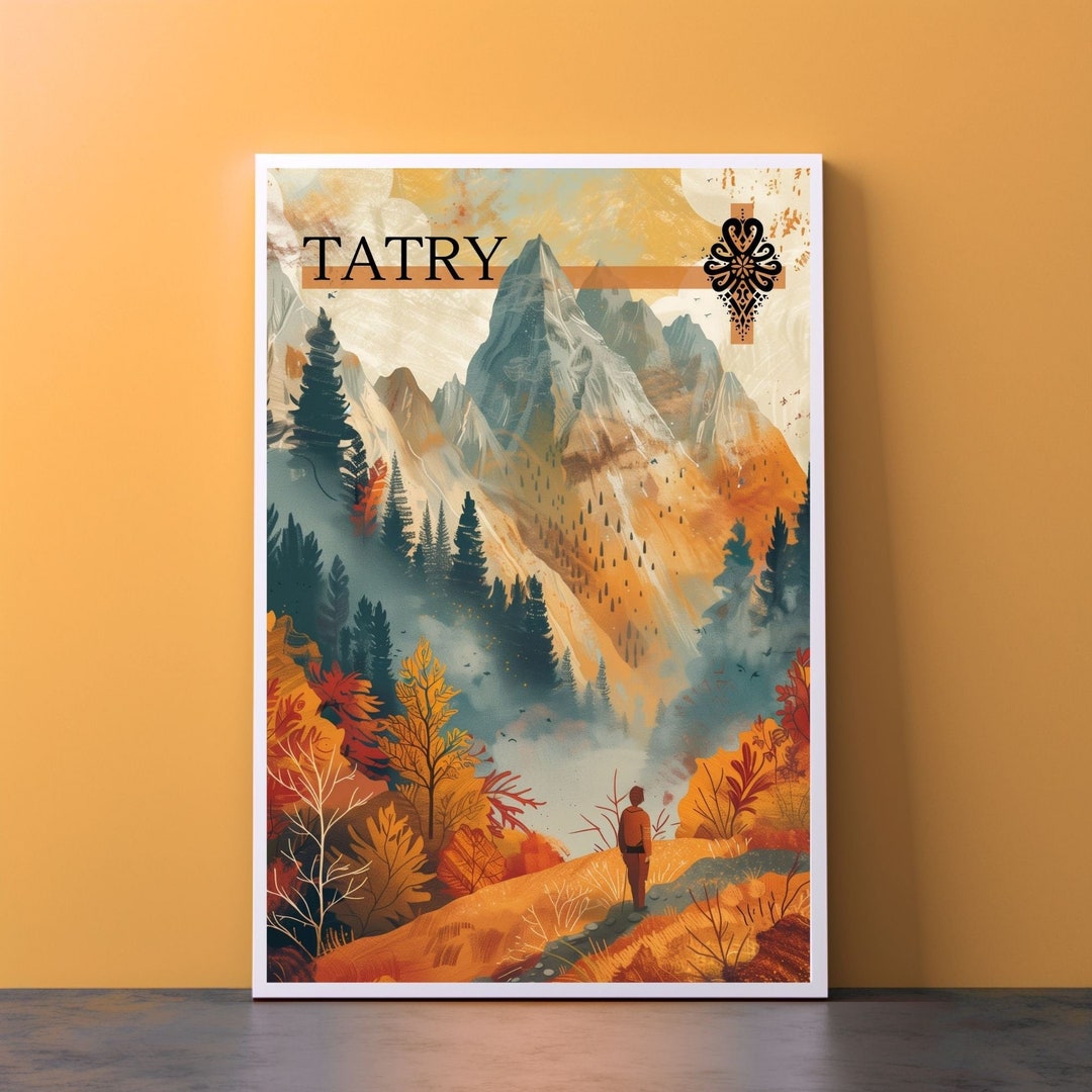 TATRAS Parzenica Poster | Tatra Mountains With Folk Symbol | Autumn ...