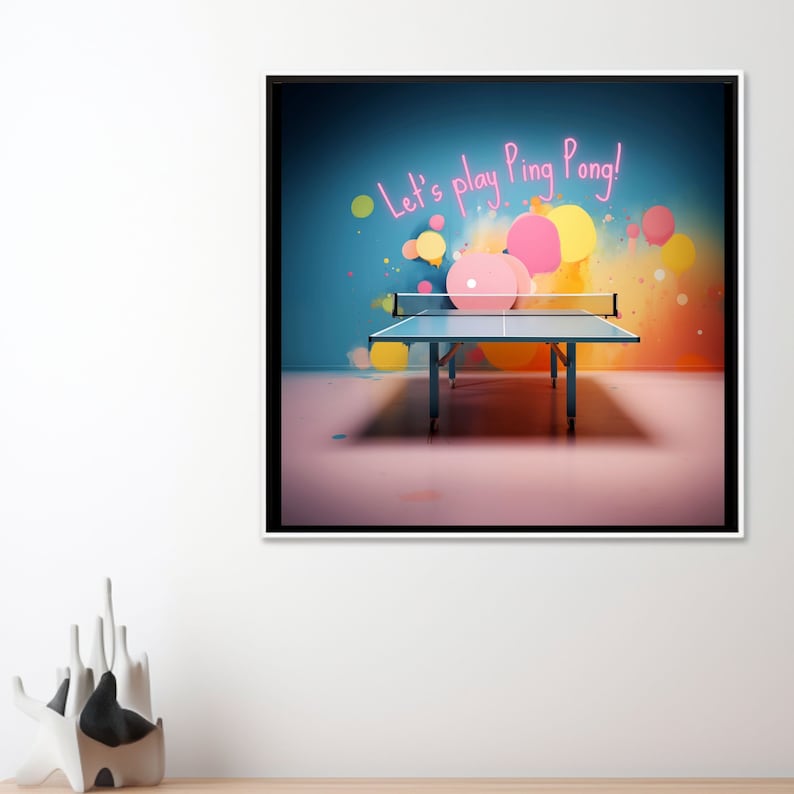 Let's Play Ping Pong! - Table Tennis Colorful Pastel Cute Motivational ...
