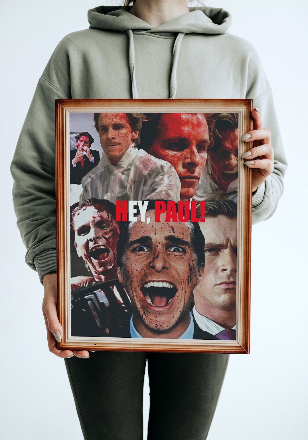 American Psycho Patrick Bateman Hey Paul Digital Print Etsy