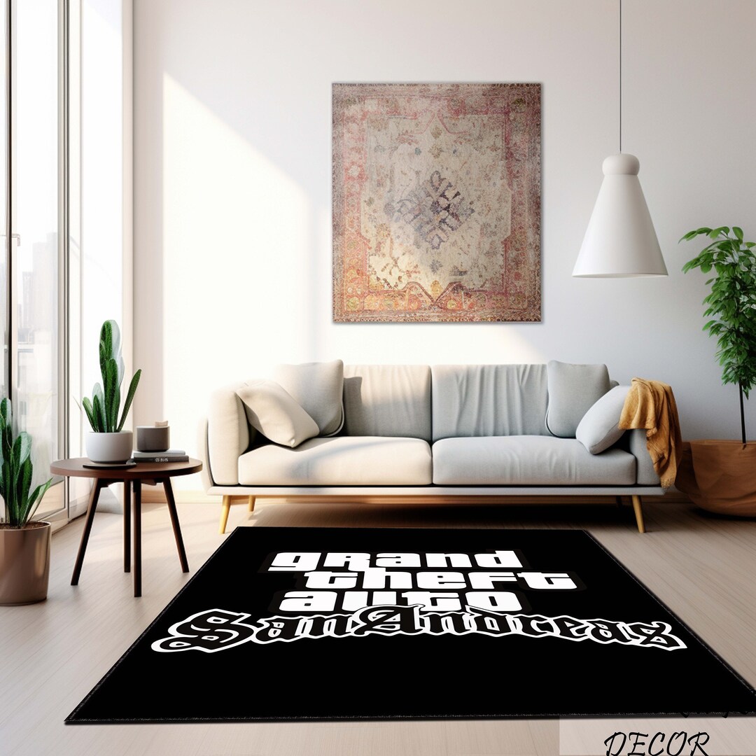 Gta San Andreas Rug, Gta Rug, Gaming Rug, Personalized Rug, Digital ...