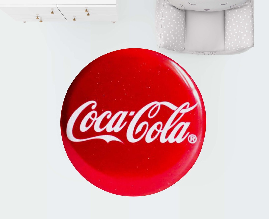 Coca Cola Round Rug Iconic Rug Designer Rug Washable Rug - Etsy