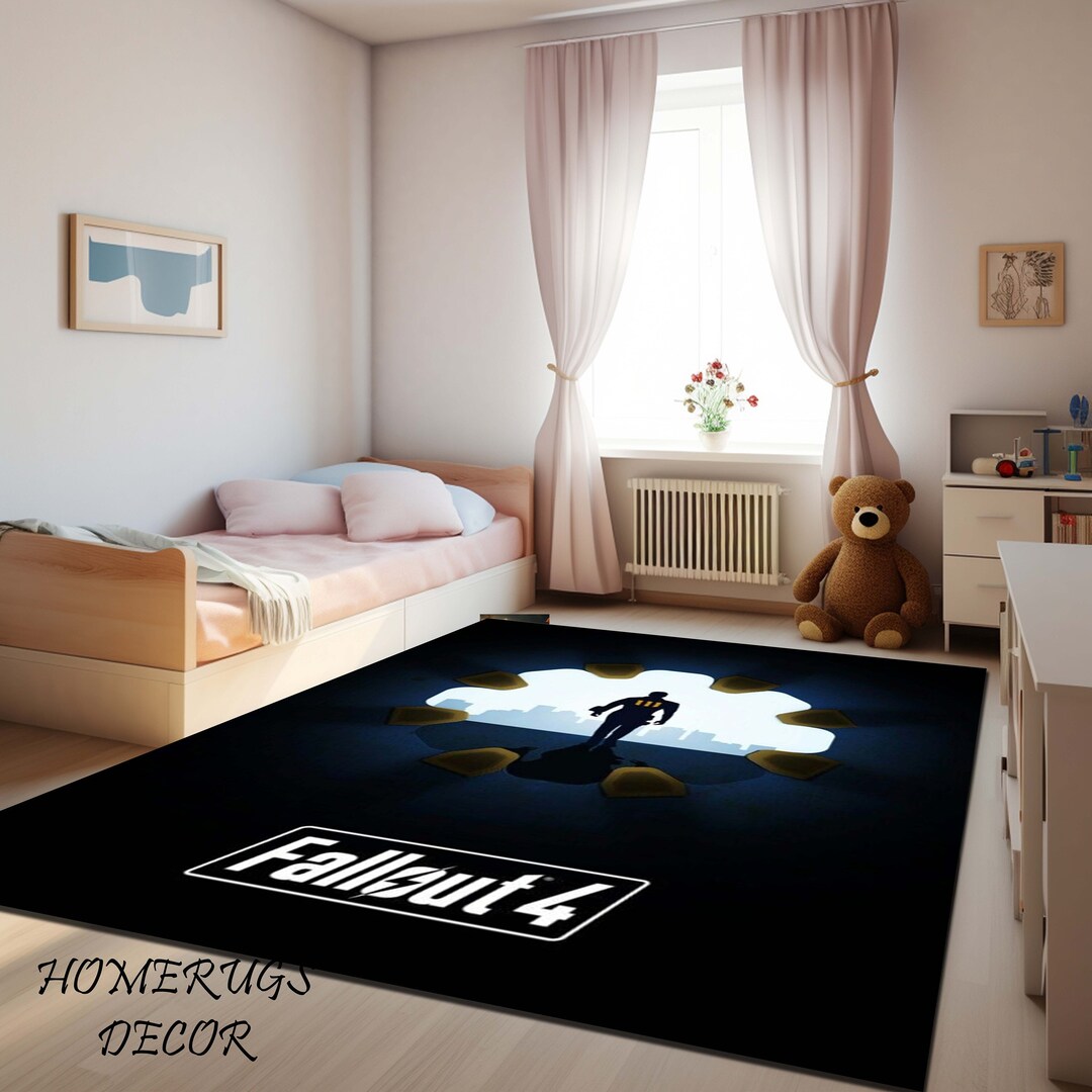 Fallout 4 Rug, Gamer Rug, Gaming Area Rug, Gamer Lover Rug, Nonslip Rug ...