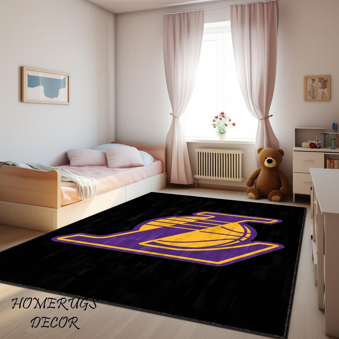 Lakers Rug Runner, Specialized Rug, Front Door Rug, Nba Rug, Nonslip ...