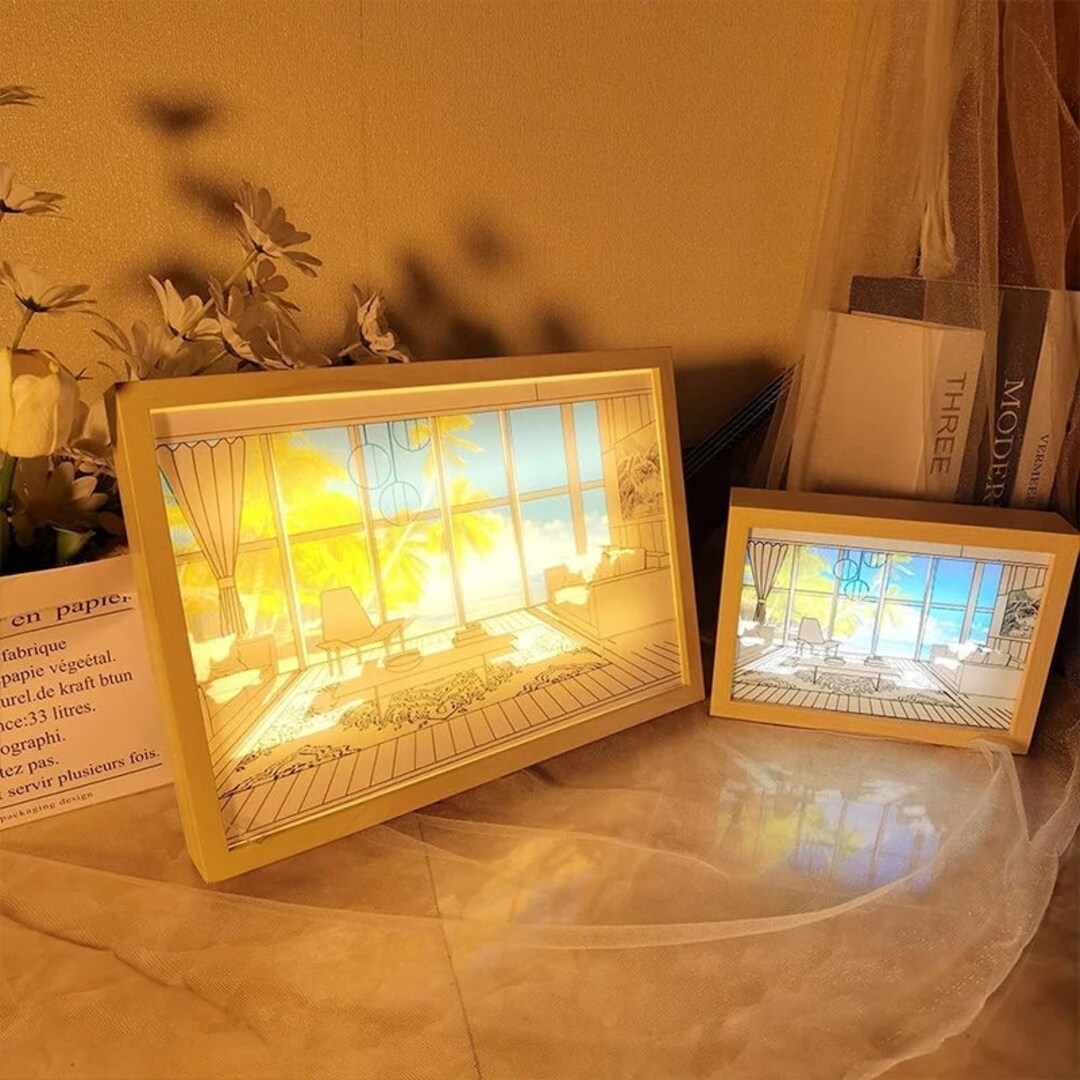 Wall Art Frame Light the Collision of Light and Art Light up LED ...