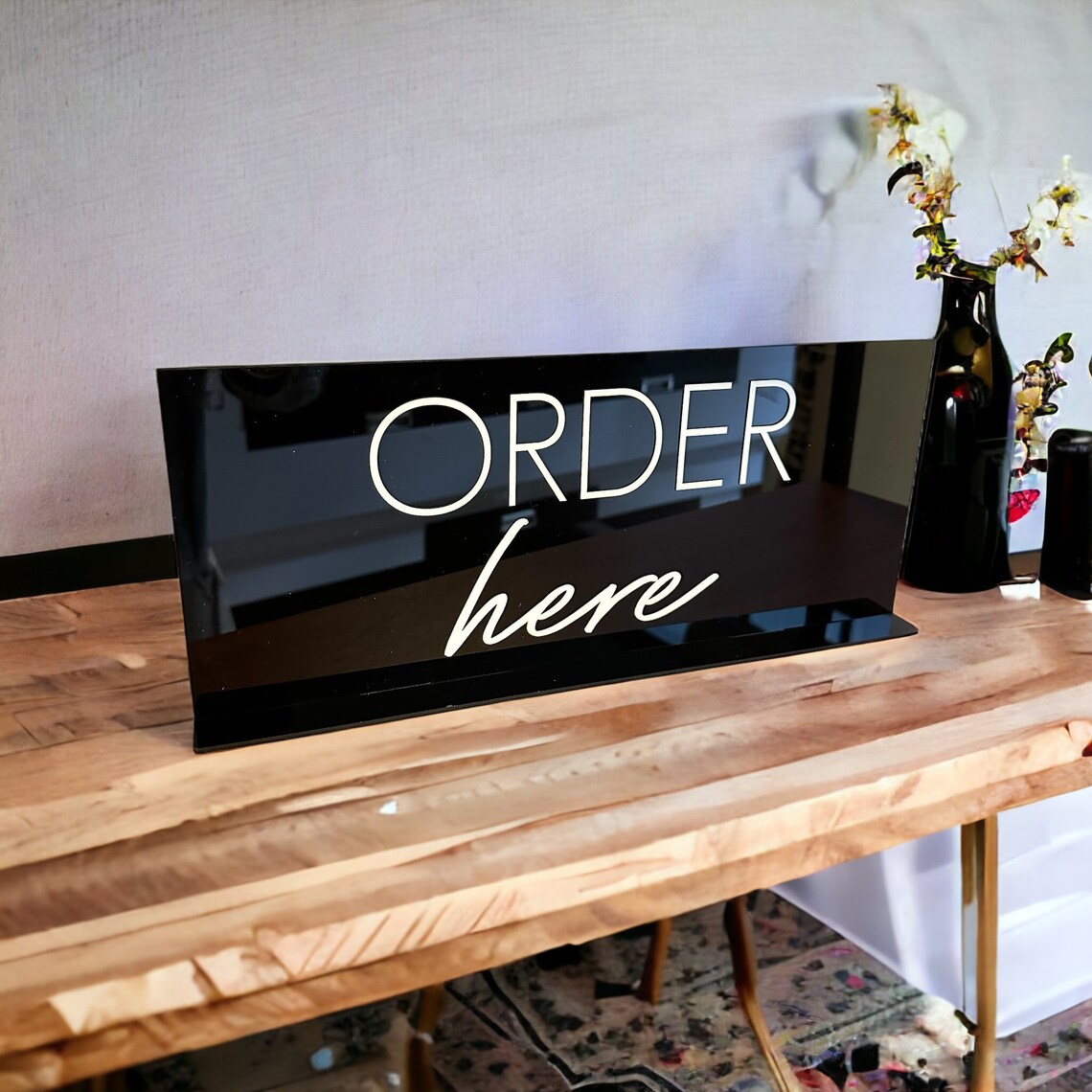 Custom Table Sign With Stand, Company Logo Sign, Reception Sign ...