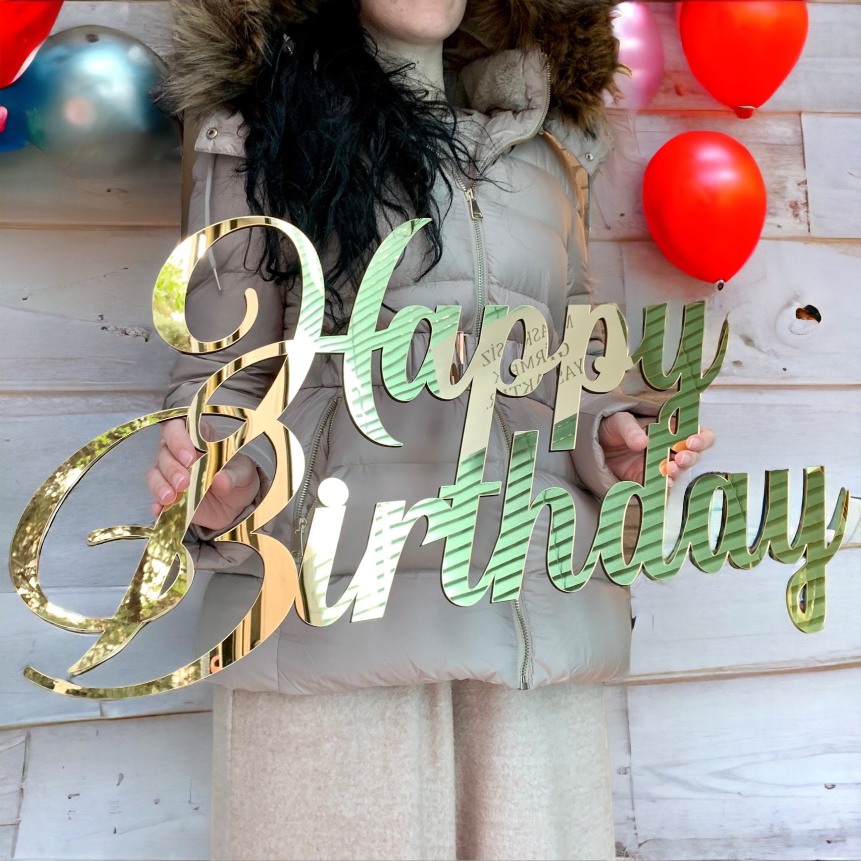 Happy Birthday Sign, Birthday Gift, Happy Birthday Decor, Wall Acrylic ...