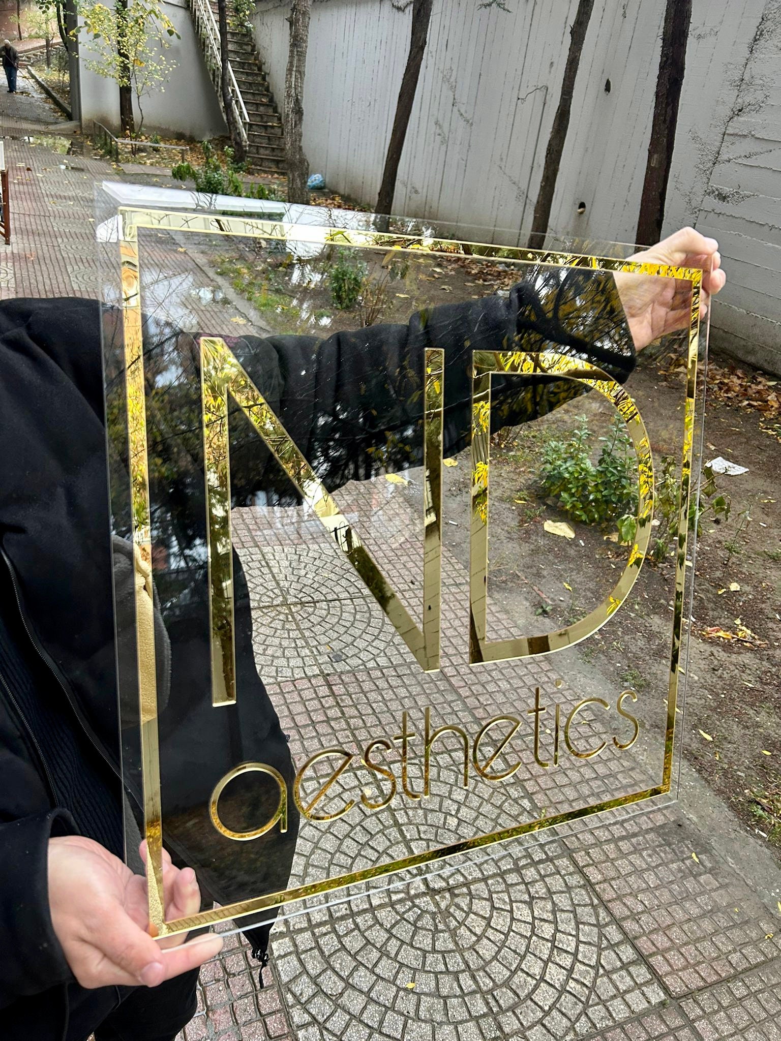 Square Sign, Frosted Acrylic Sign, Business Sign for Wall, Custom ...