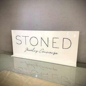 Company Logo Sign, Reception Sign, Business Table Sign, Acrylic Table ...