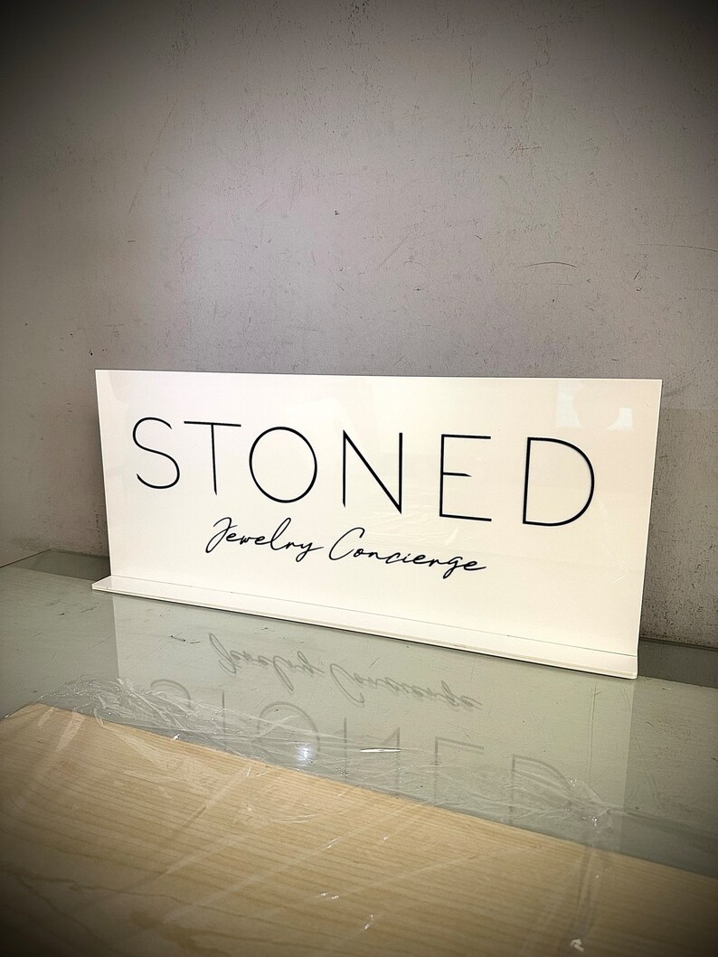 Business Table Sign, Acrylic Table Sign, Small Business Sign, Custom ...