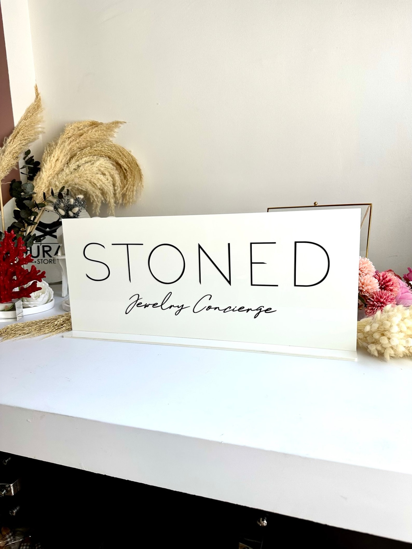 Business Table Sign, Acrylic Table Sign, Small Business Sign, Custom ...