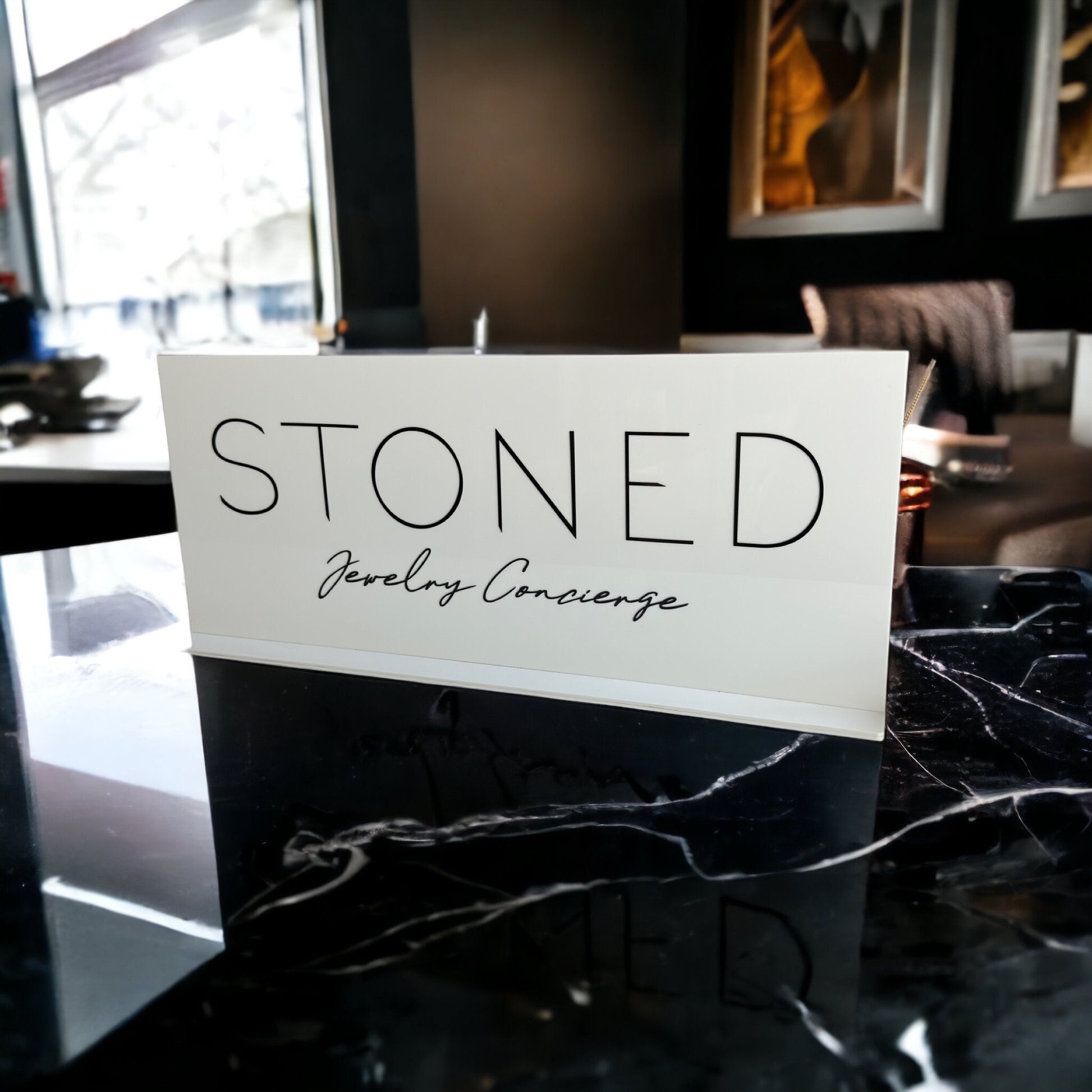 Business Table Sign, Acrylic Table Sign, Small Business Sign, Custom ...