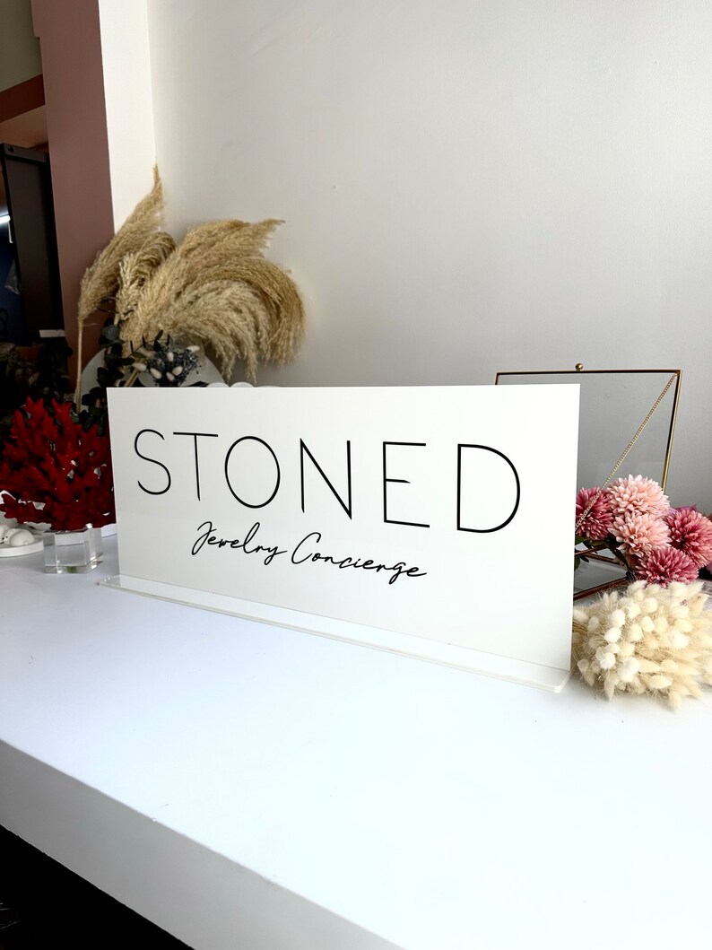 Business Table Sign, Acrylic Table Sign, Small Business Sign, Custom ...