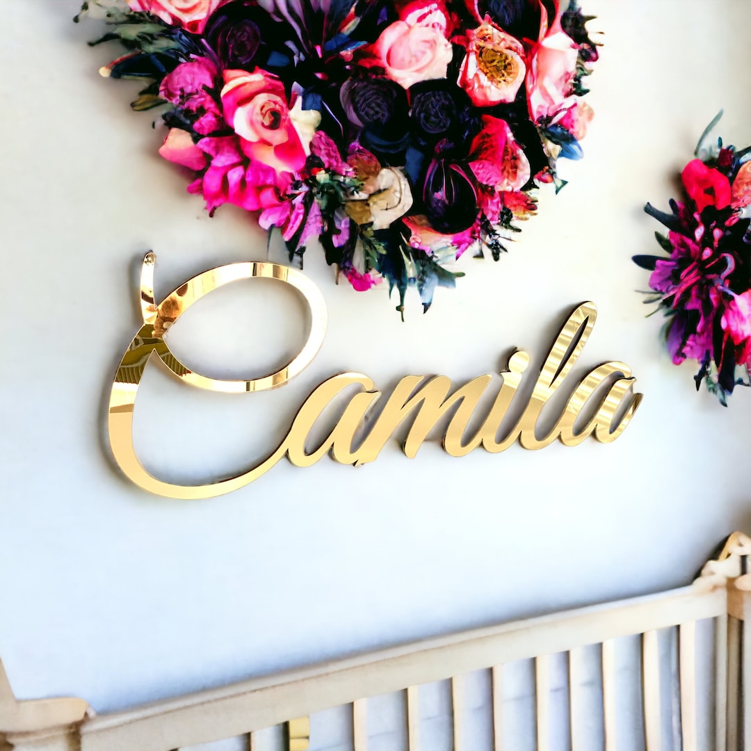 Baby Name Sign, Backdrop Sign, Personalized Name Sign, Nursery Decor ...