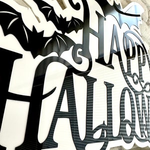 Halloween Acrylic Sign, Halloween Gift, Happy Halloween Sign, Outdoor ...