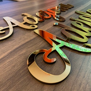 Acrylic Name Sign, Backdrop Sign, Nursery Name Sign, Baby Shower Sign ...