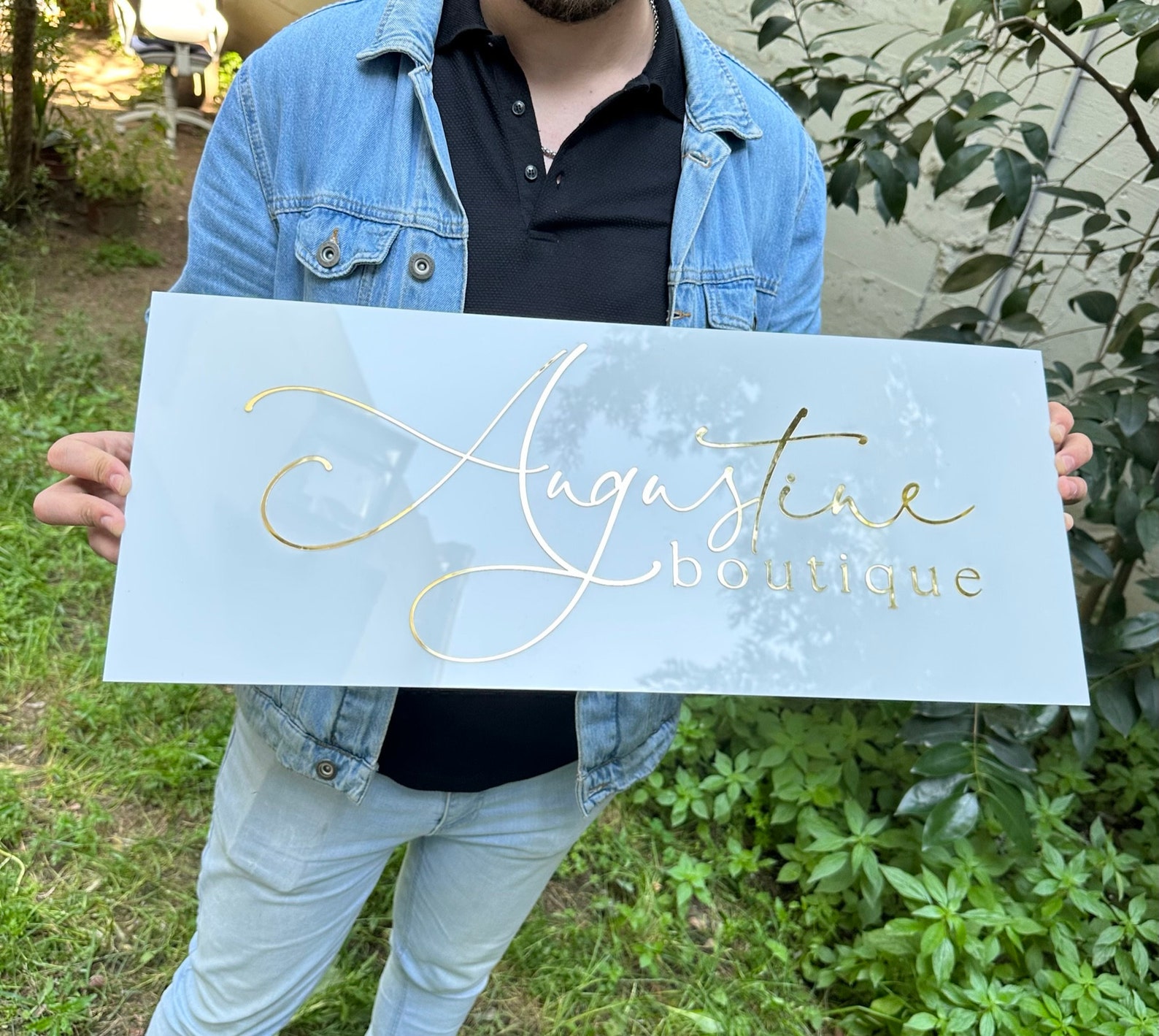 Acrylic Sign, Rectangle Sign, Door Sign for Office, Business Logo Sign ...