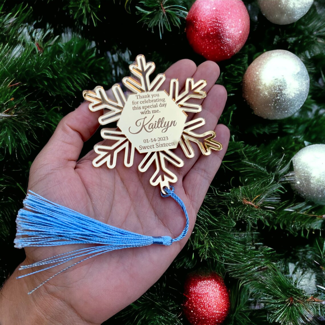 Snowflake Mirror Magnet Christmas Party Favors 10pcs - Etsy