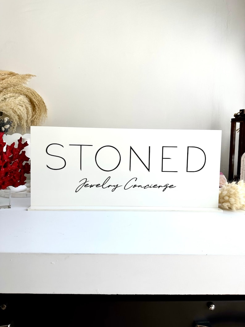 Company Logo Sign, Reception Sign, Business Table Sign, Acrylic Table ...