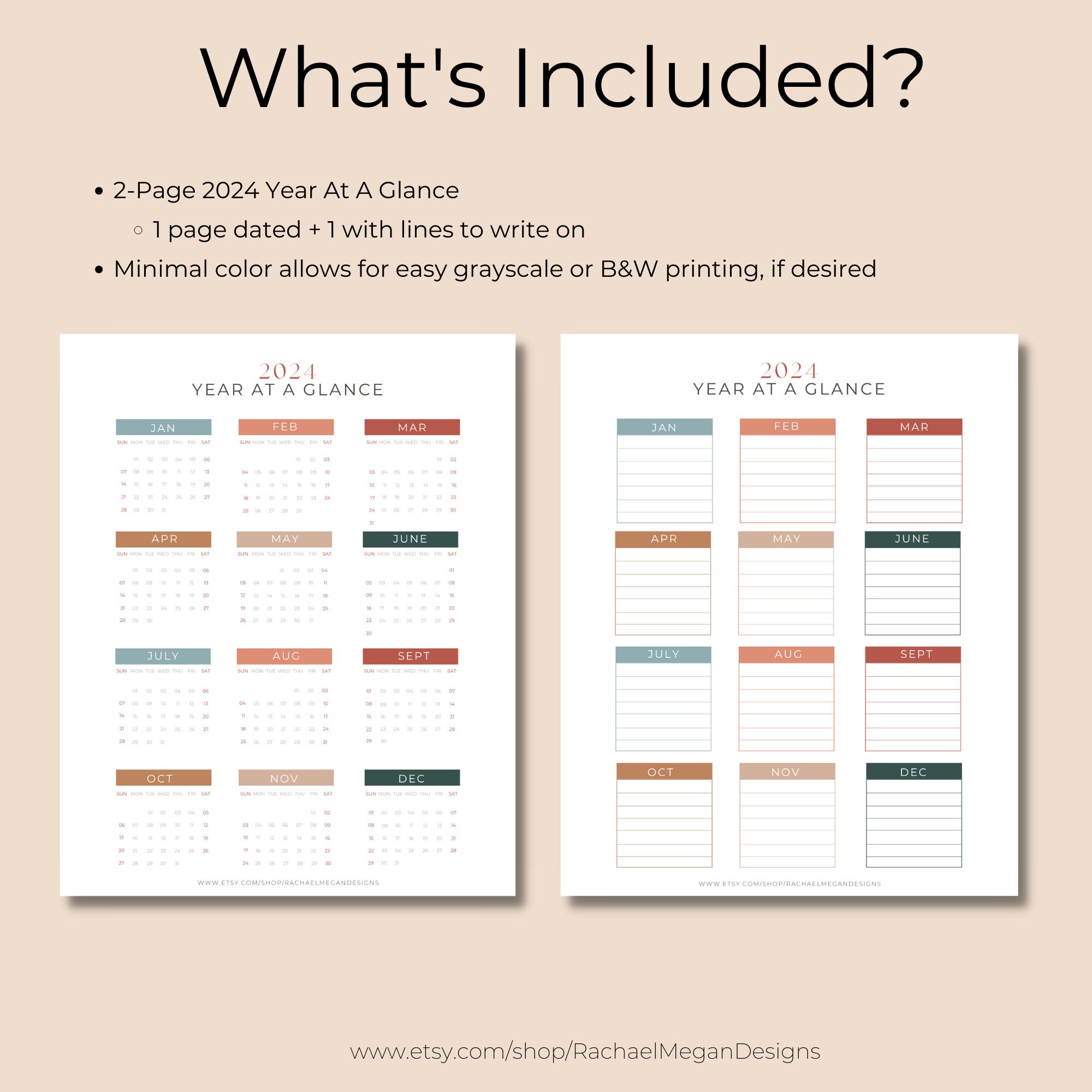 2023-2024 Year at A Glance Printable | 2023-2024 Year at A Glance ...