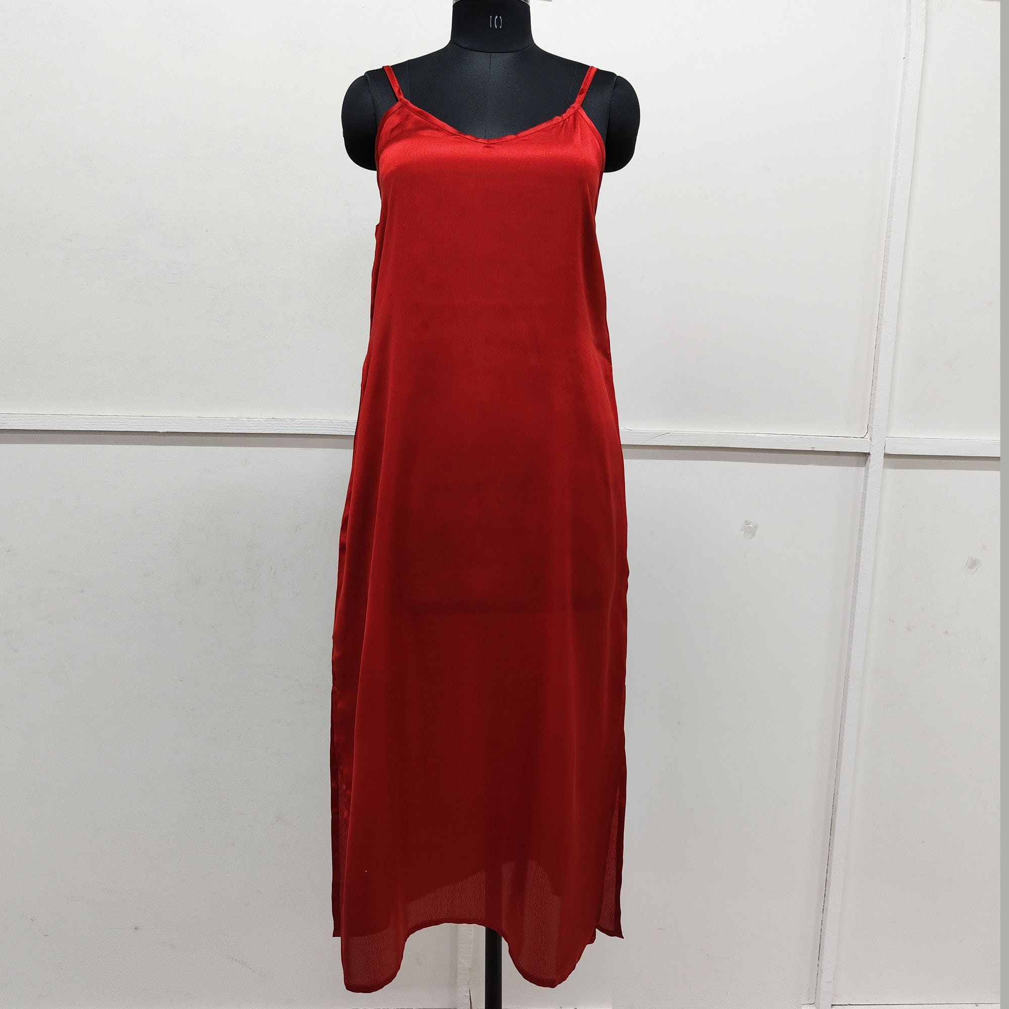 Satin Full Slip, Night Dress, Satin Maxi Slip, Customized Slip With Slit XS to 5XL Sizes - Etsy