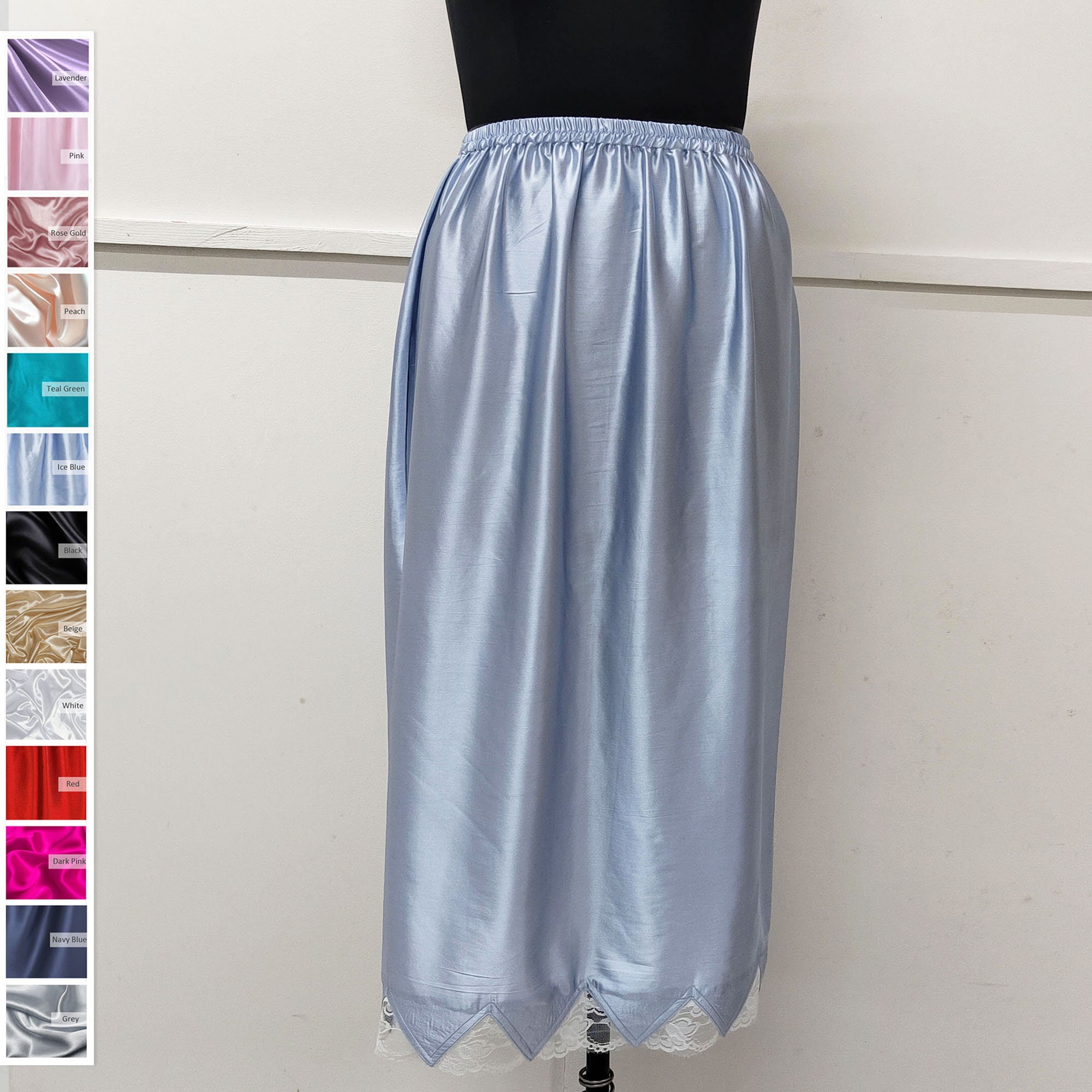 Satin Lacey Half Slip, Dress Extender, Satin Underskirt, Petticoat ...